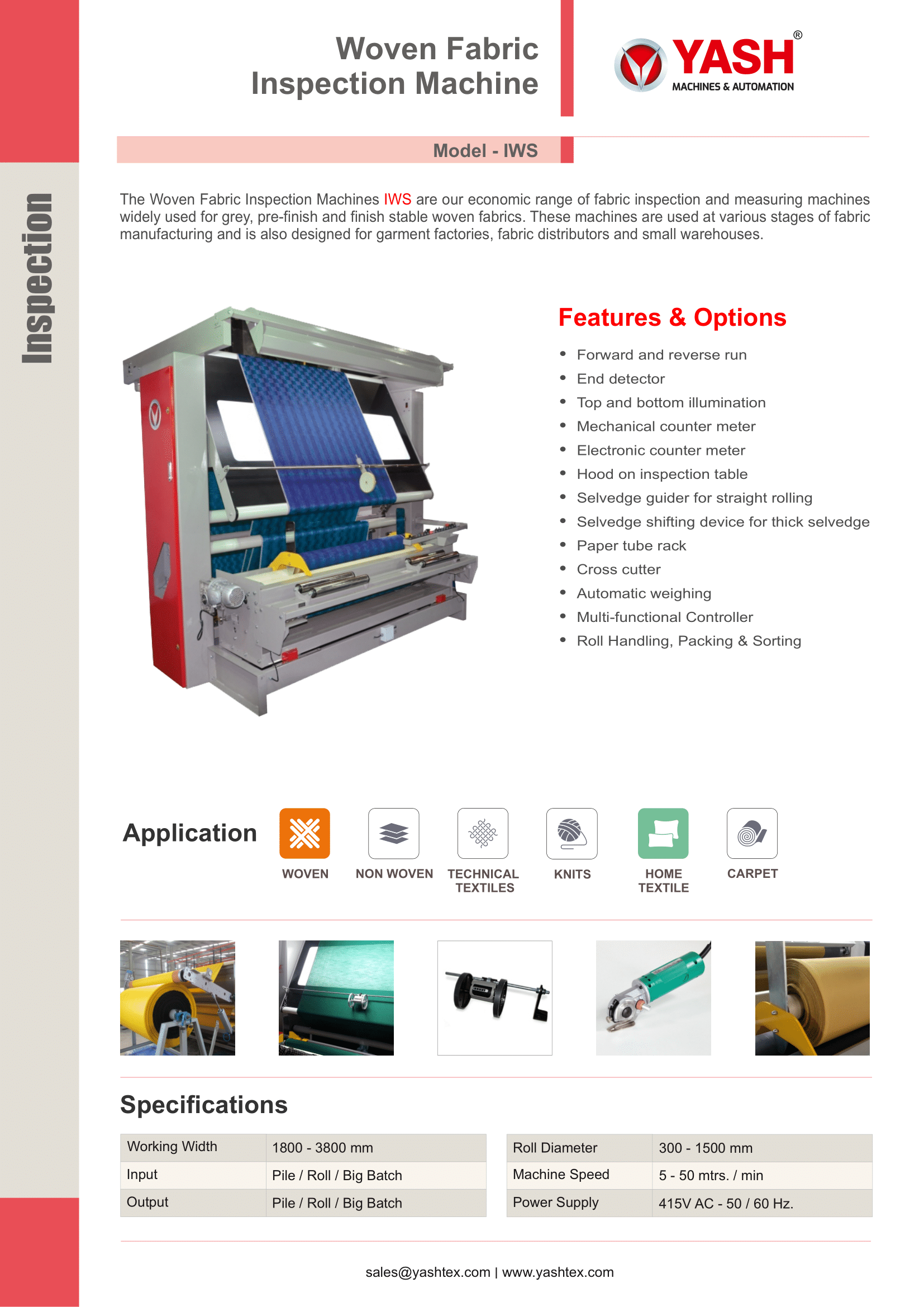 Fabric inspection - Yash Textile Machines Pvt. Ltd.